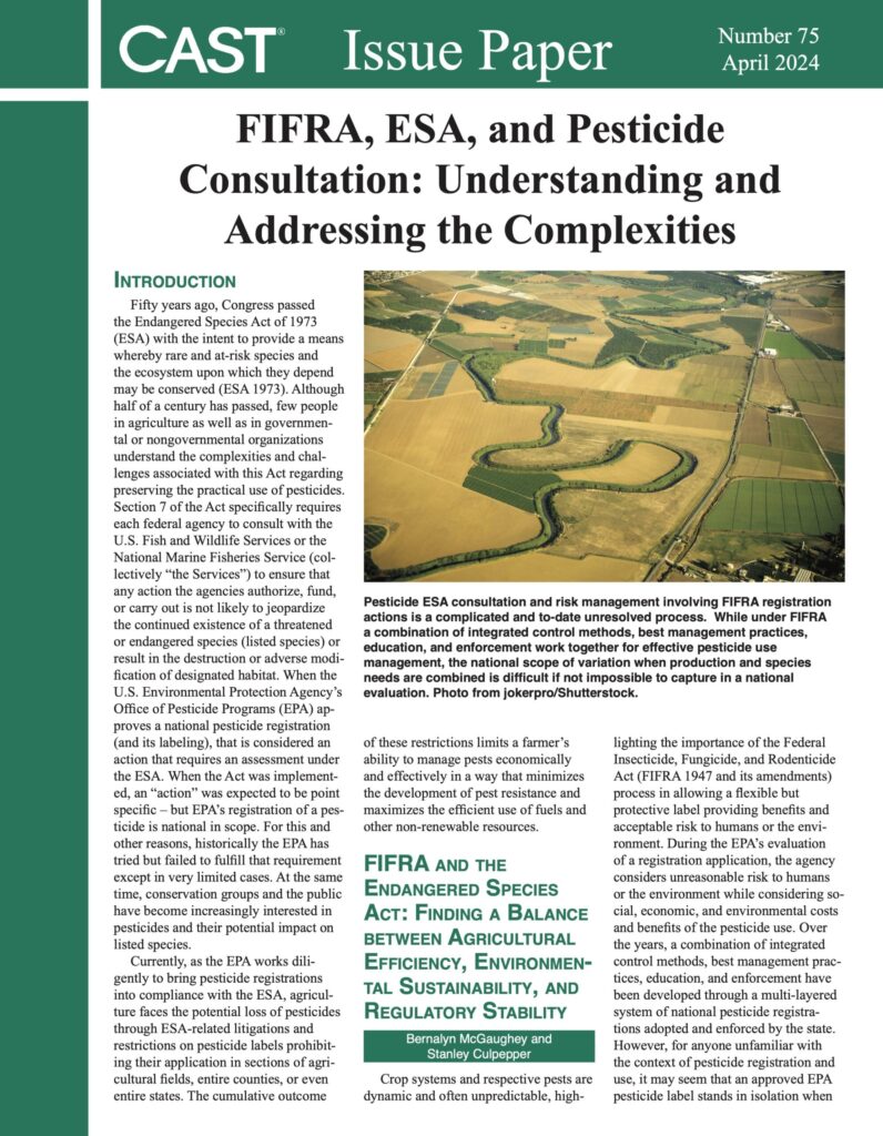 FIFRA, ESA, and Pesticide Consultation: Understanding and Addressing ...